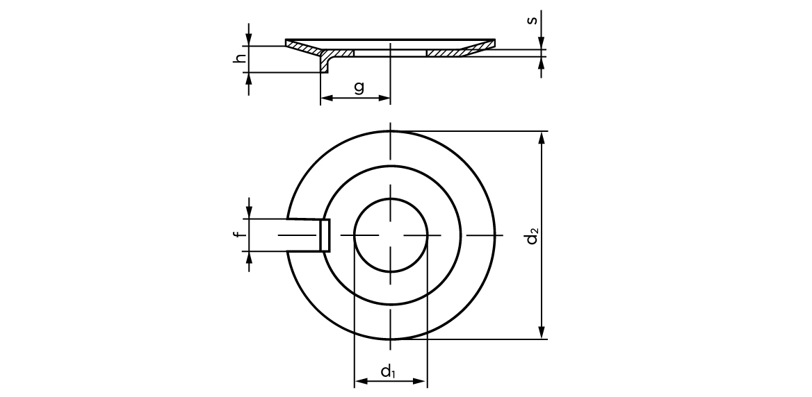 Sikringsblik Med Udvendig Tap DIN 432 Ubehandlet M42 (Ø43x88x2) (25 Stk ...