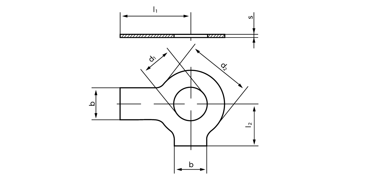 Sikringblik DIN 463 Ubehandlet Stål Med 2 Tappe M14 (Ø15x28x1) (100 Stk ...