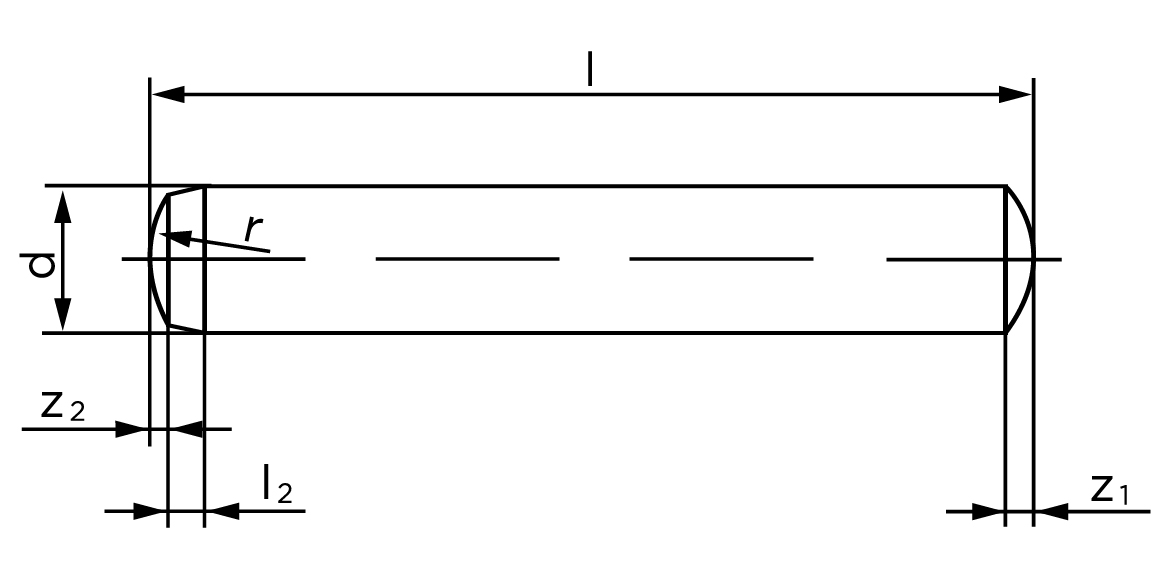 Cylinderstift DIN 6325 Hærdet Stål 2-m6x32 (500 Stk). Bolte.dk