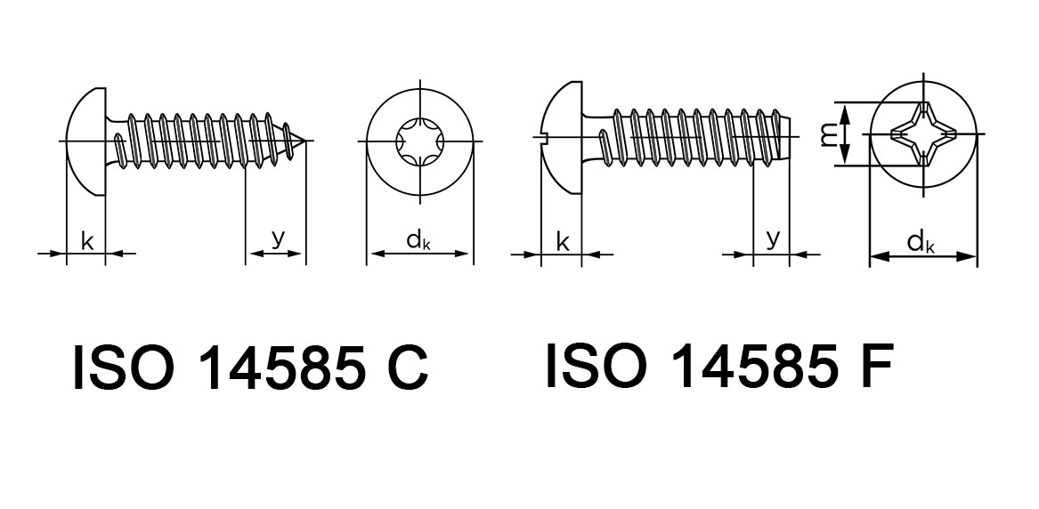 Pladeskrue M/Torx Panhoved Og Spids Ende ISO 14585 Elforzinket Hærdet ...