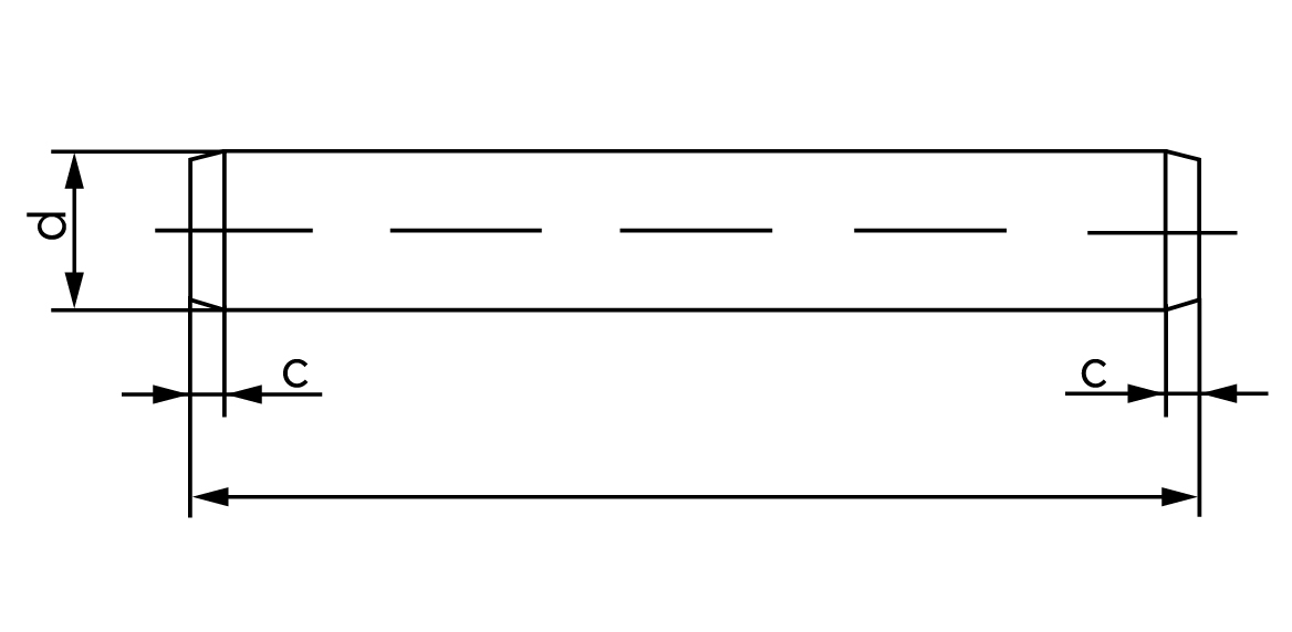 Cylinderstift ISO 8734 Ubehandlet Hærdet Stål Tolerance m6 (Ø3x6) (500 ...