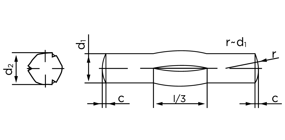 Kærvstifte Med 1/3-Center Kærv ISO 8742 Ubehandlet Stål (Ø4x22) (100 ...